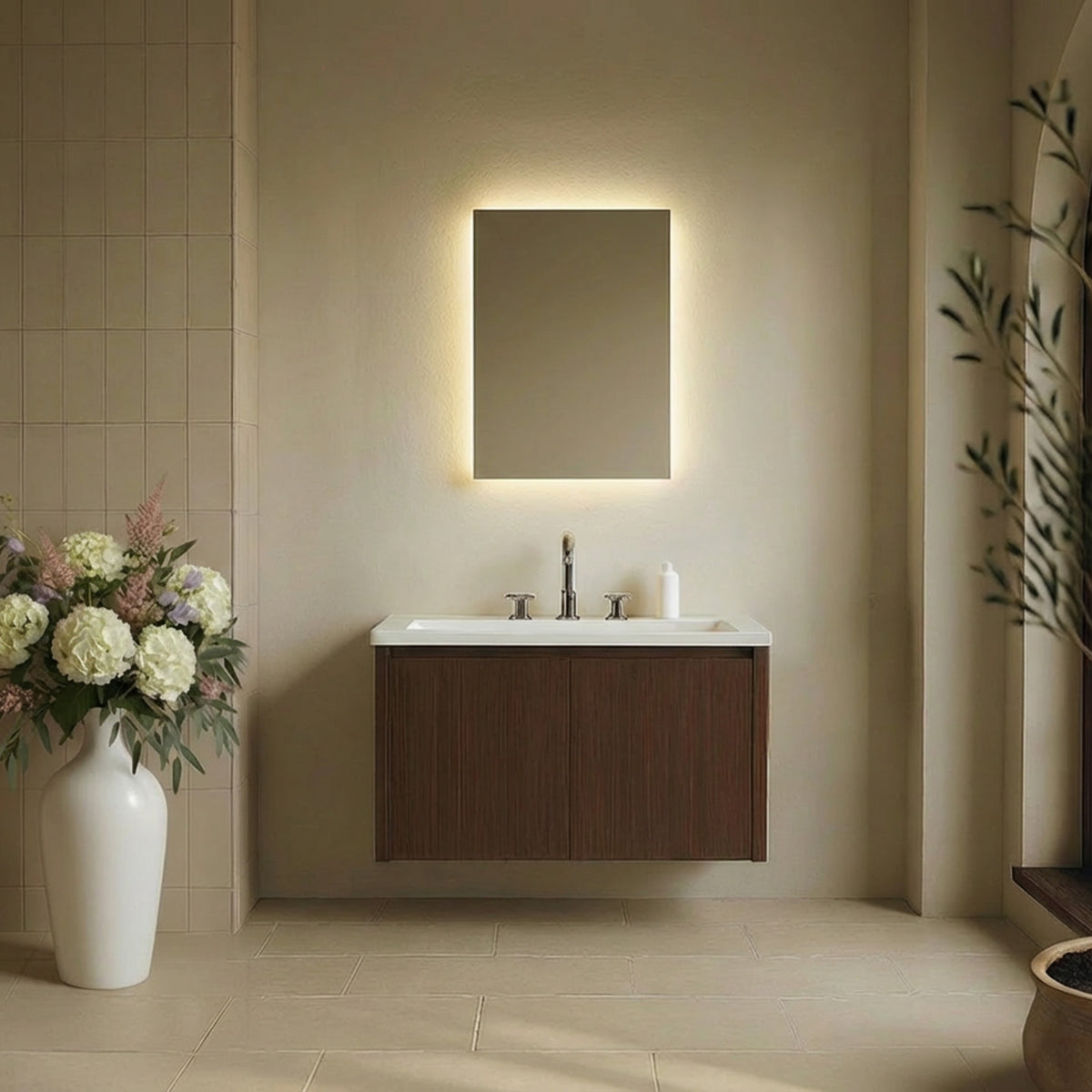 Victoria Backlit Bathroom Mirror (Shaver) – Light Mirrors